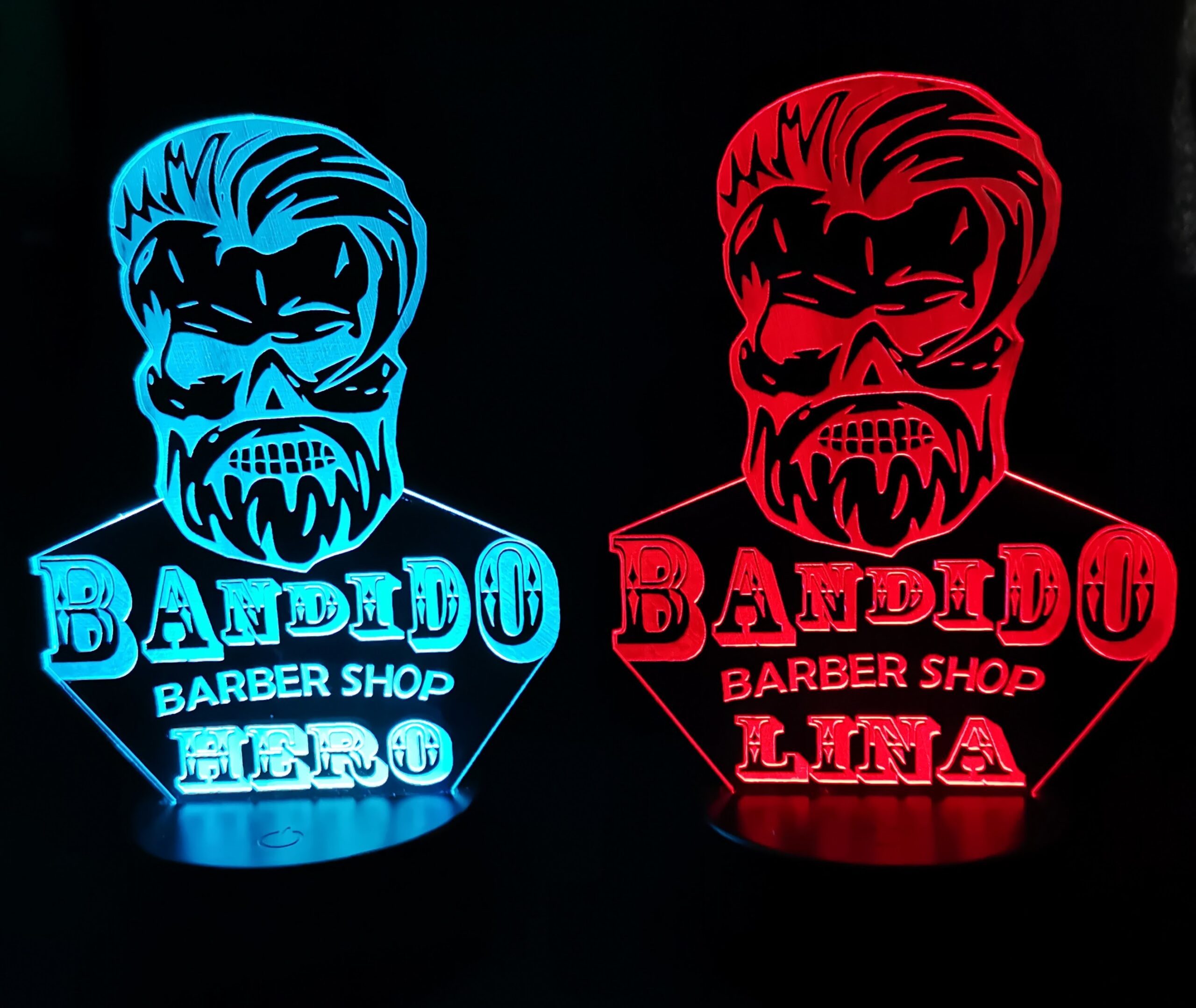 Lampara personalizada de metracrilato - Personal Wood Design